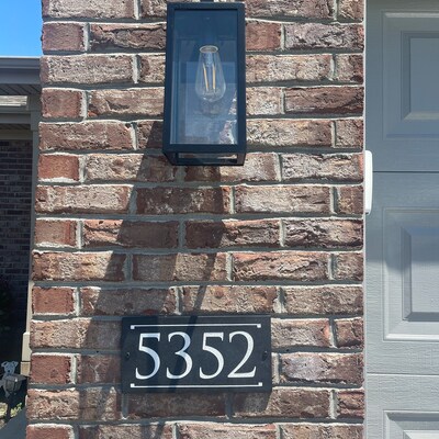 Stone Address Plaque With Engraved Numbers. Address Sign Made From ...