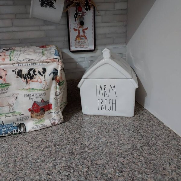 Rae Dunn New Set of 3 Country Kitchen Canisters Pig Cow & Chicken Farm ...