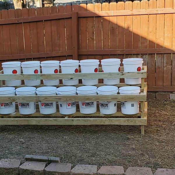 5 Gallon Bucket Planter Rack for 6 Buckets - Etsy