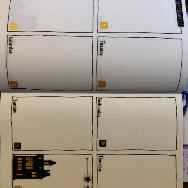 October Monthly Bullet Journal Sticker Kit - Halloween Themed Stickers ...