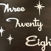 Tiny Mid Century Cursive House Numbers - Etsy