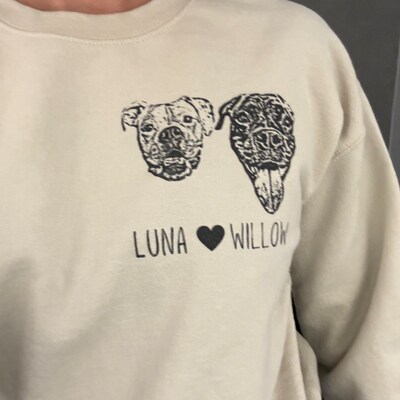 Custom Pet Sweater Using Pet Photo Name Custom Dog Portrait Sweater ...