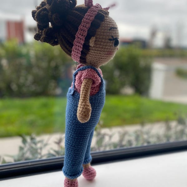 Crochet Doll With Overalls Amigurumi Patterns, First Baby Doll Crochet ...
