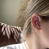 14K Gold Vertical Dangle Hidden Helix Piercing/threadless Push Pin Flat ...