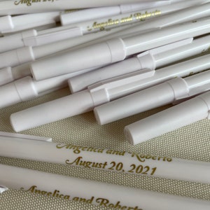 Custom Personalized Clear Stick Pens With Matching Trim & - Etsy