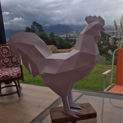 Rooster, Printable Papercraft Template, DIY Paper Pet Rooster. 2017 ...