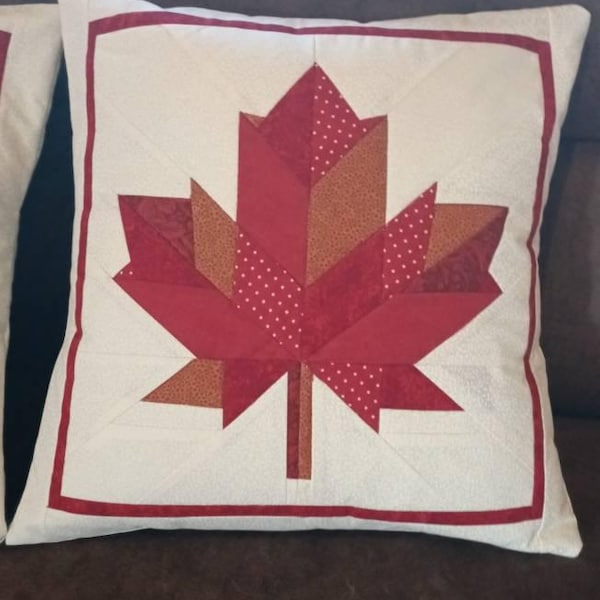 Maple Leaf Quilt Block Pattern: 5 Sizes Fpp Pattern, 4 Languages ...