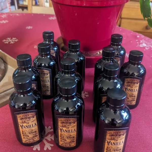 Waterproof Vanilla Extract Labels, Personalized Vanilla Extract Labels ...