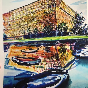 Washington DC Georgetown Skyline Print - Etsy