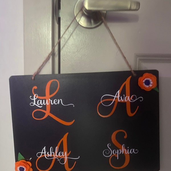 Dorm Room Name Sign, Roomates Name Sign, College Dorm, Suite Mates Sign ...