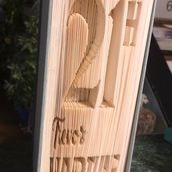 Folded Book Art Pattern Joy, Pattern for Book Folding, Word Pattern for ...