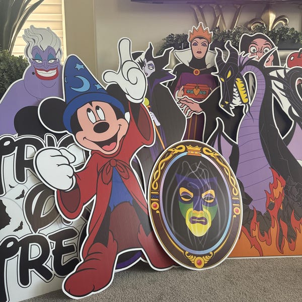 Halloween Villains Cutouts, Evil Queens and Villains, Outdoor Decor ...