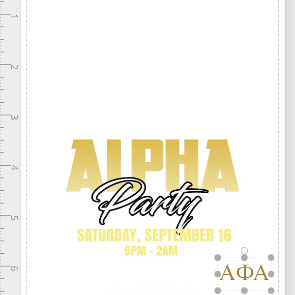 Alpha Fraternity Party Flyer Template | Edit Online | 5x7 Digital ...