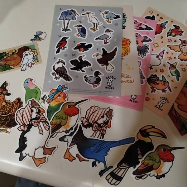 Chesapeake Bay Chibi Birds ~ Sticker Sheet - Etsy