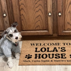 Welcome Mat for Dog-door Mat for Dogs-personalized Door Mat-custom ...