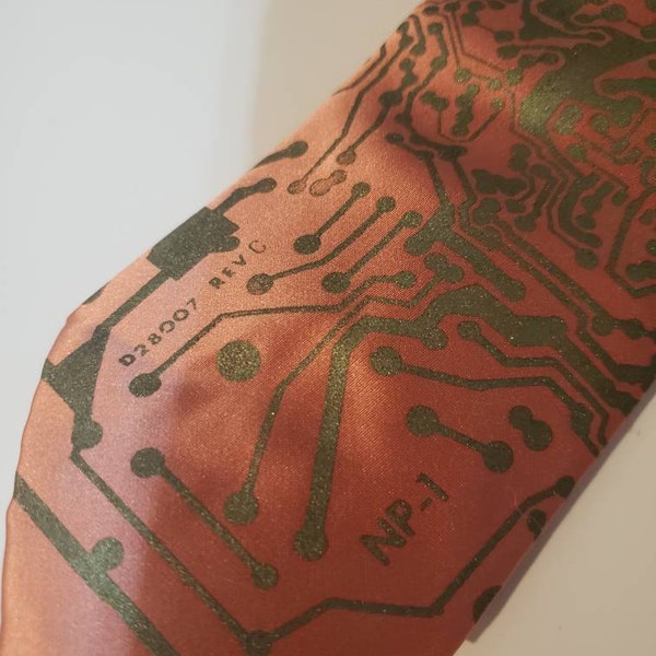 Circuit Board Tie. Short Circuit Print, Men's Necktie. Geeky Grad Gift ...