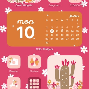 Boho Ios Handdrawn App Icons Boho Love Theme Pack Aesthetic Pink Blue ...