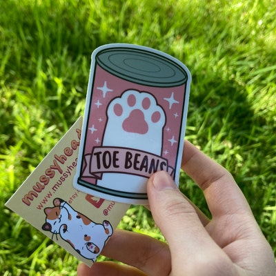 Toe Beans Vinyl Sticker Kawaii Cat Sticker - Etsy