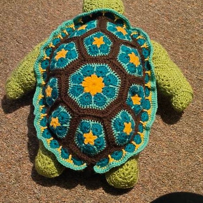 Snap the Turtle African Flower Crochet Pattern - Etsy