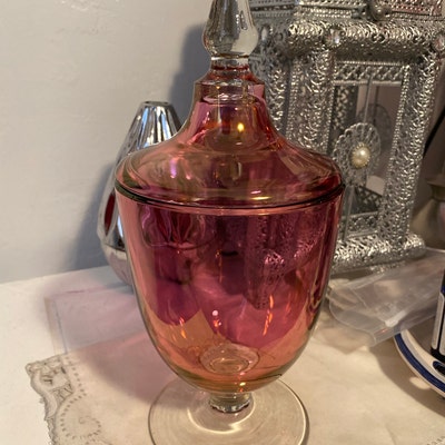 2 Princess House Crystal Buffet Silverware Caddies Holder Spoon Fork ...