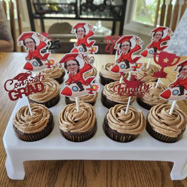 Boxing Birthday Cupcake Toppers – Custom Face Sports Party Decor ...