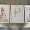 Peter Rabbit Prints,girl Nursery Prints,nursery Wall Decor,pink,floral ...