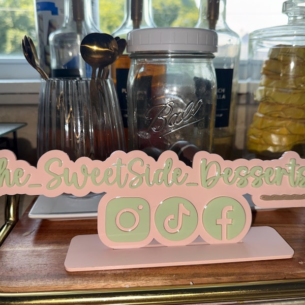Acrylic Social Media Business Watermark, Username, Social Media ...