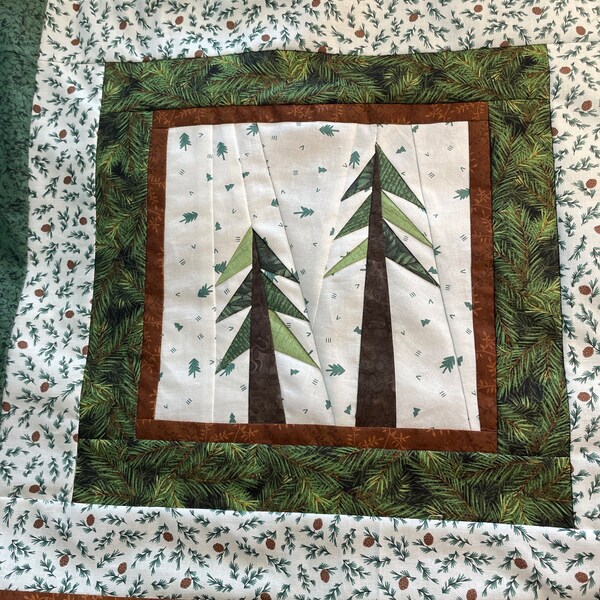 TREES Paper Pieced Block Pattern in PDF - Etsy