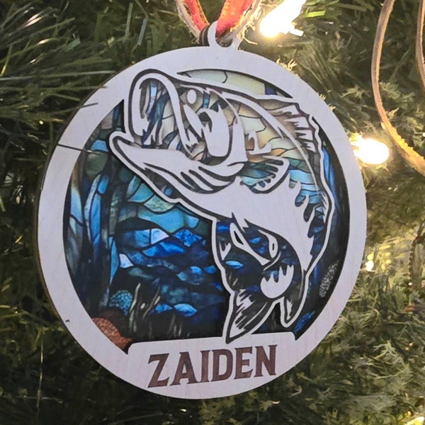 Personalized Sheep Layered Wood Ornament, Custom Sheep Christmas Tree ...