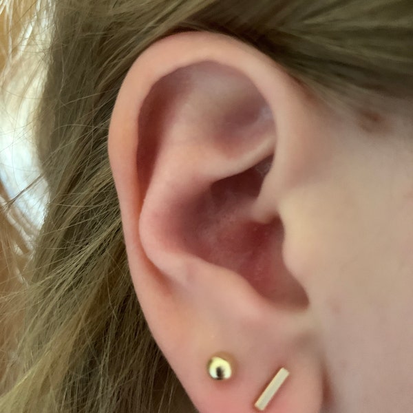 Gold Bar Earrings 14k Gold Filled - Etsy
