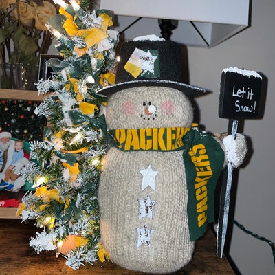 Green Bay Packers Snowman let It Snow - Etsy