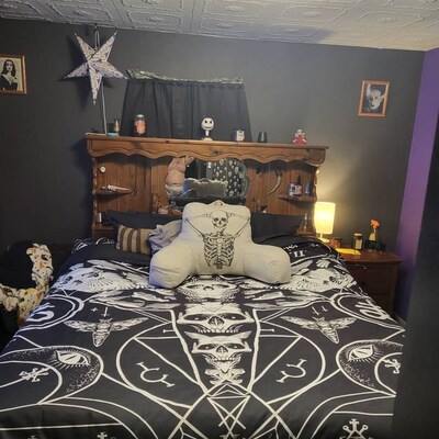 Skull Occult Moth Leviathan Bizarre 3 Piece Duvet Set-skull Duvet-skull ...