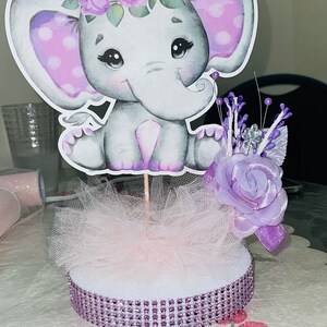 Elephant Baby Shower Centerpiece | Elephant Party Decor | Elephant ...
