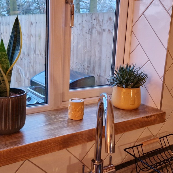 Rustic Window Sills, With Front Lip | Window Ledge Shelf | Farmhouse ...
