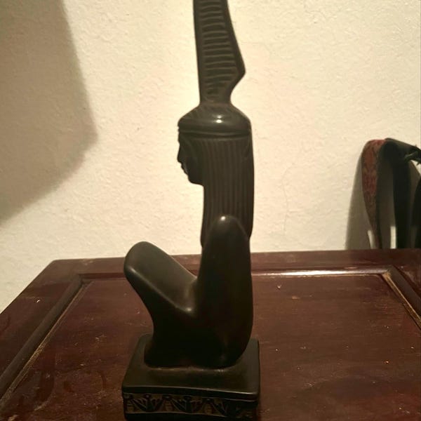 Statue Maat Goddess of Balance and Truth Black Figurine Handmade ...