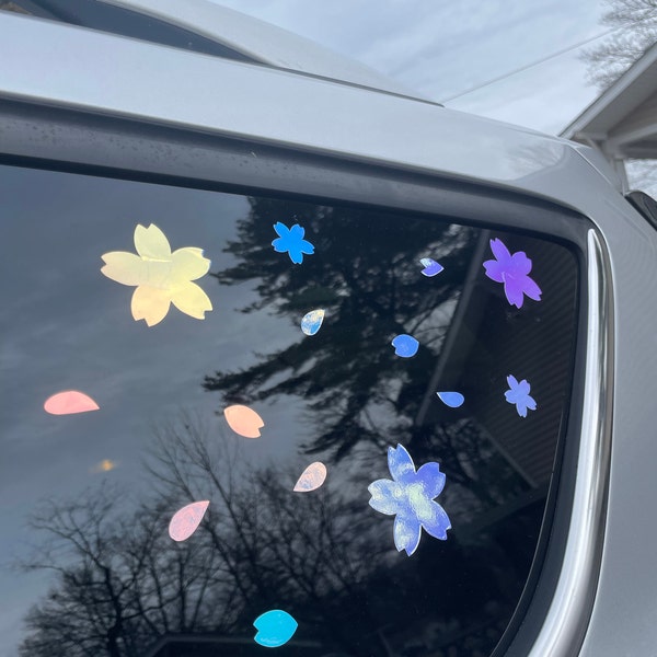 Sakura Flower Holographic Vinyl, Cherry Blossom Vinyl Decal, Sakura ...