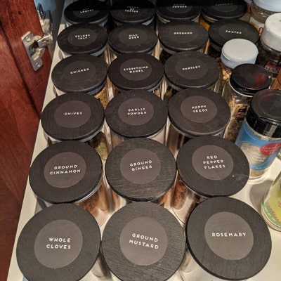 REMOVABLE Waterproof Modern Spice Labels white - Etsy
