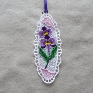 FSL Floral Bookmark Machine Embroidery Design Ornament Free Standing ...