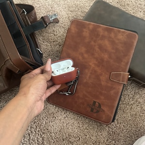 Custom Leather Cable Organizer Bag, Cable and Charger Organizer, Travel ...