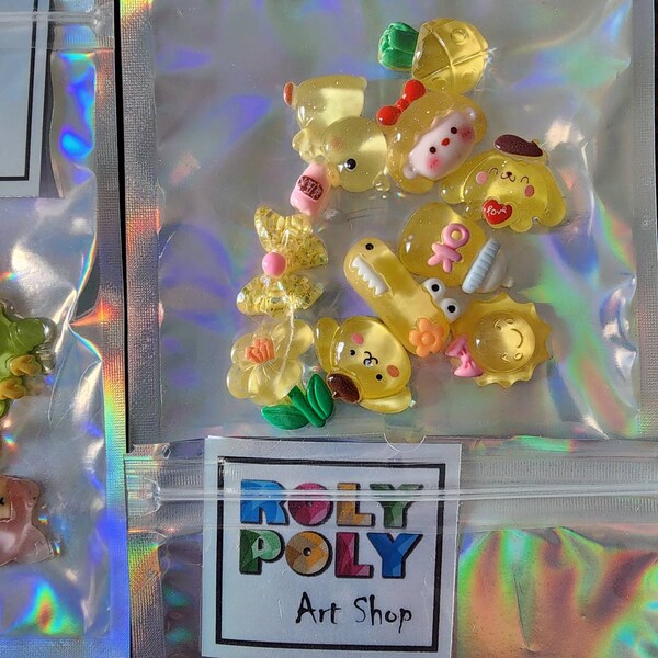 Mixed Cute Resin Charm Random Cartoon Slime Charm, Flatback Resin ...