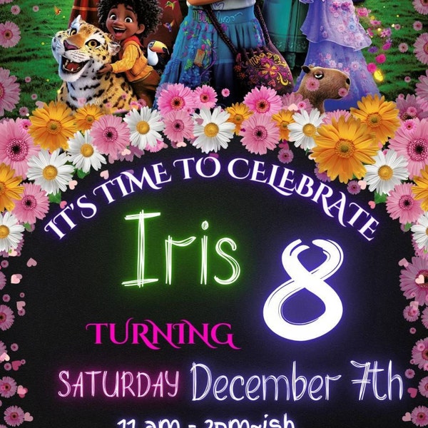 Encanto Mobile Birthday Invitation | Editable Encanto Birthday Party ...
