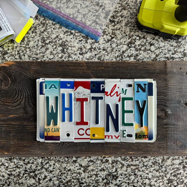 Professionally Cut License Plate LETTERS and Numbers From Real Plates ...