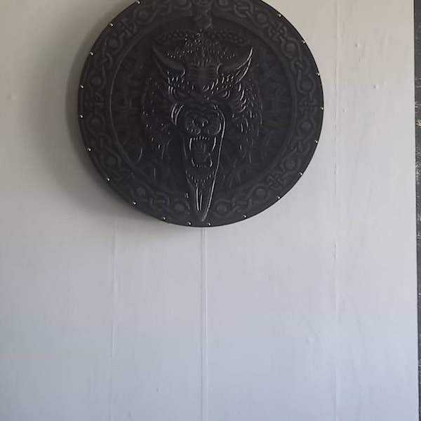 Custom Viking Shield, Medieval Round Shield, Carved Viking Gift, Wall ...