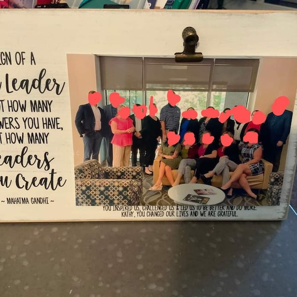 Gift for Boss, Good Leaders Create Leaders Personalized Picture Frame ...