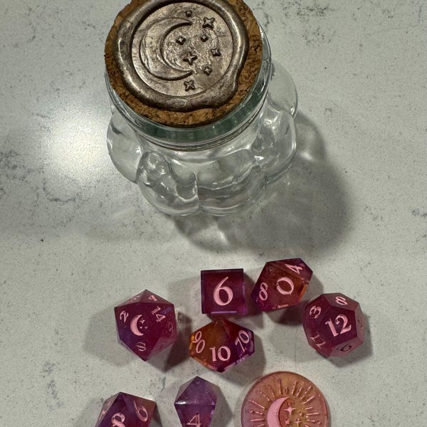 Strawberry Lemonade || Resin Dice Set || 6 Piece Set || D6 || Rpgdice ...