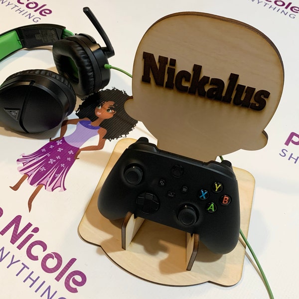 Game Controller and Headset Stand Svg, Headphones Stand Svg, Glowforge ...