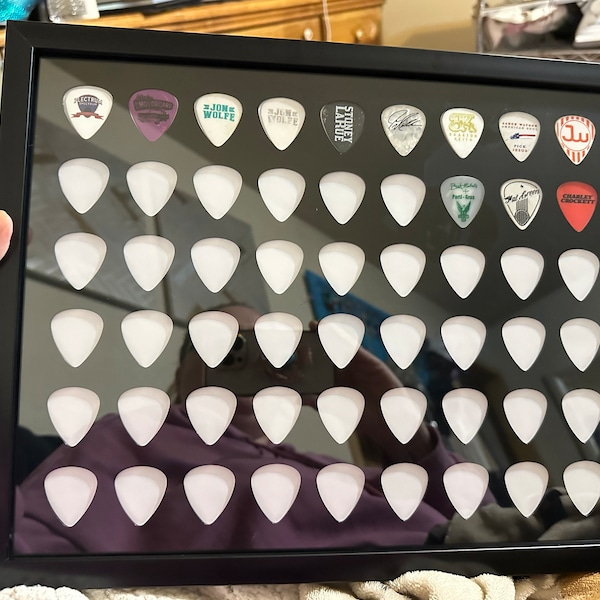 Guitar Pick Display Clear 8 X 10 Double Sided Horizontal Holds 30 ...