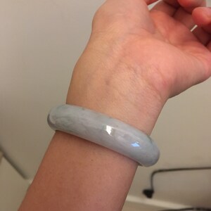 Albite Jadeite Jade Bangle Bracelet 56.7mm True Lavender | Etsy