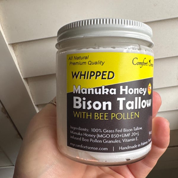 BEE POLLEN Manuka Honey & Bison Whipped Tallow Cream With 850+MGO ...