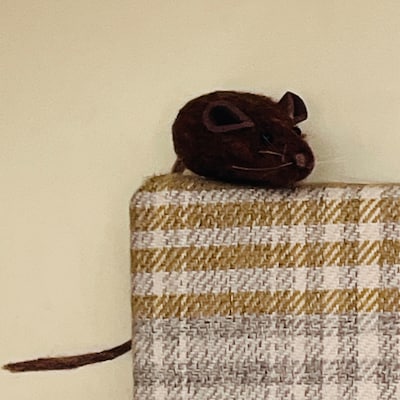 Needle Felted Life Size Mouse, Brown Mouse, Mouse Statue, Fibre Art ...